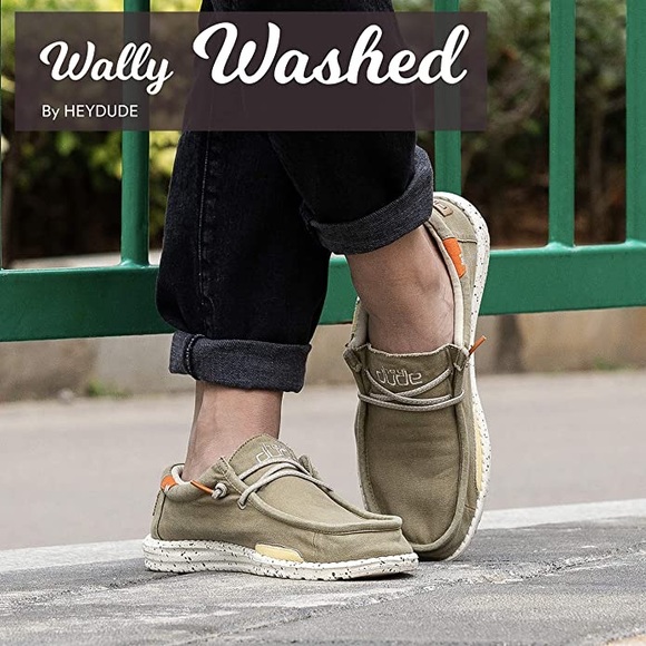 Hey Dude | Shoes | Hey Dude Wally Washed Kalamata Khaki 1 Nwt | Poshmark